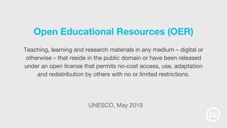 An Introduction to Open Educational Resources (OER) & Open Licensing | PPTX | Technology & Computing
