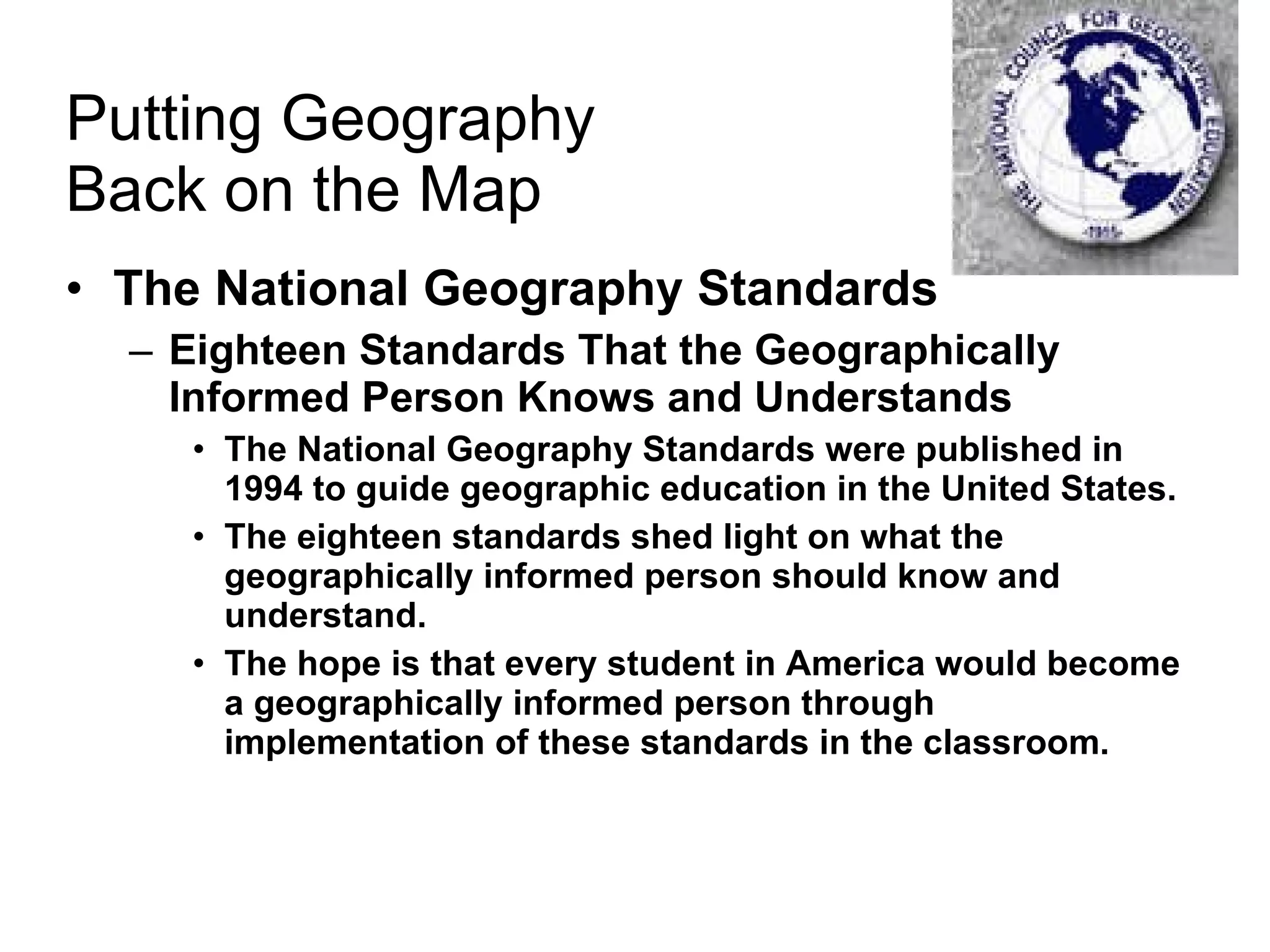 National geography standards | PPT
