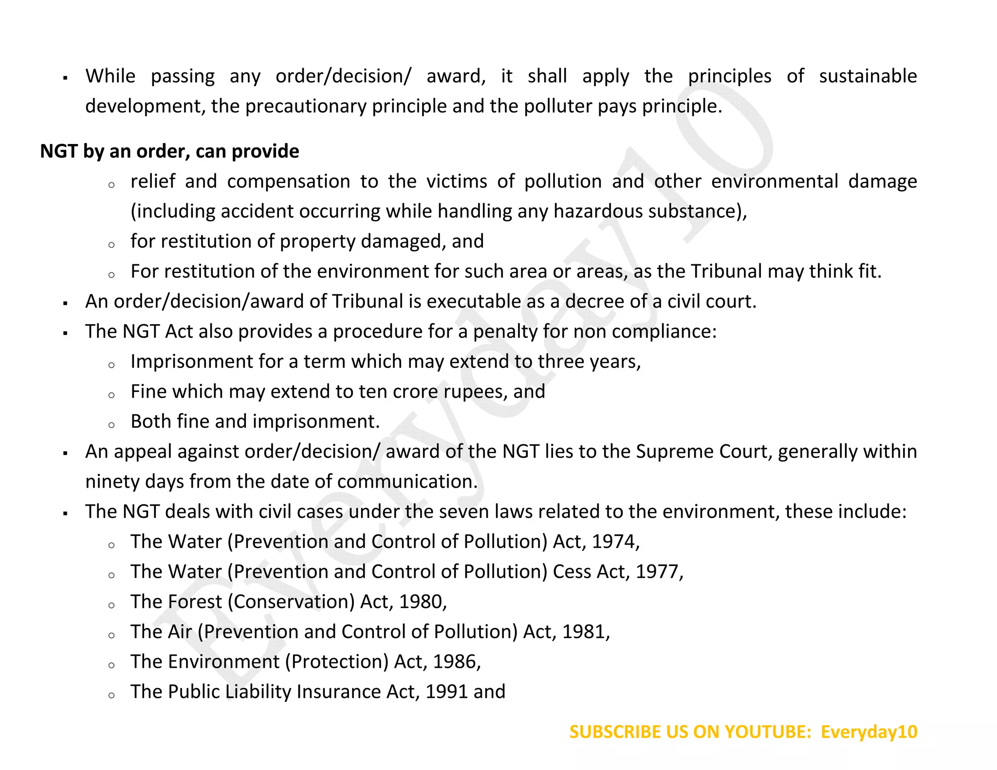 National green tribunal | PDF