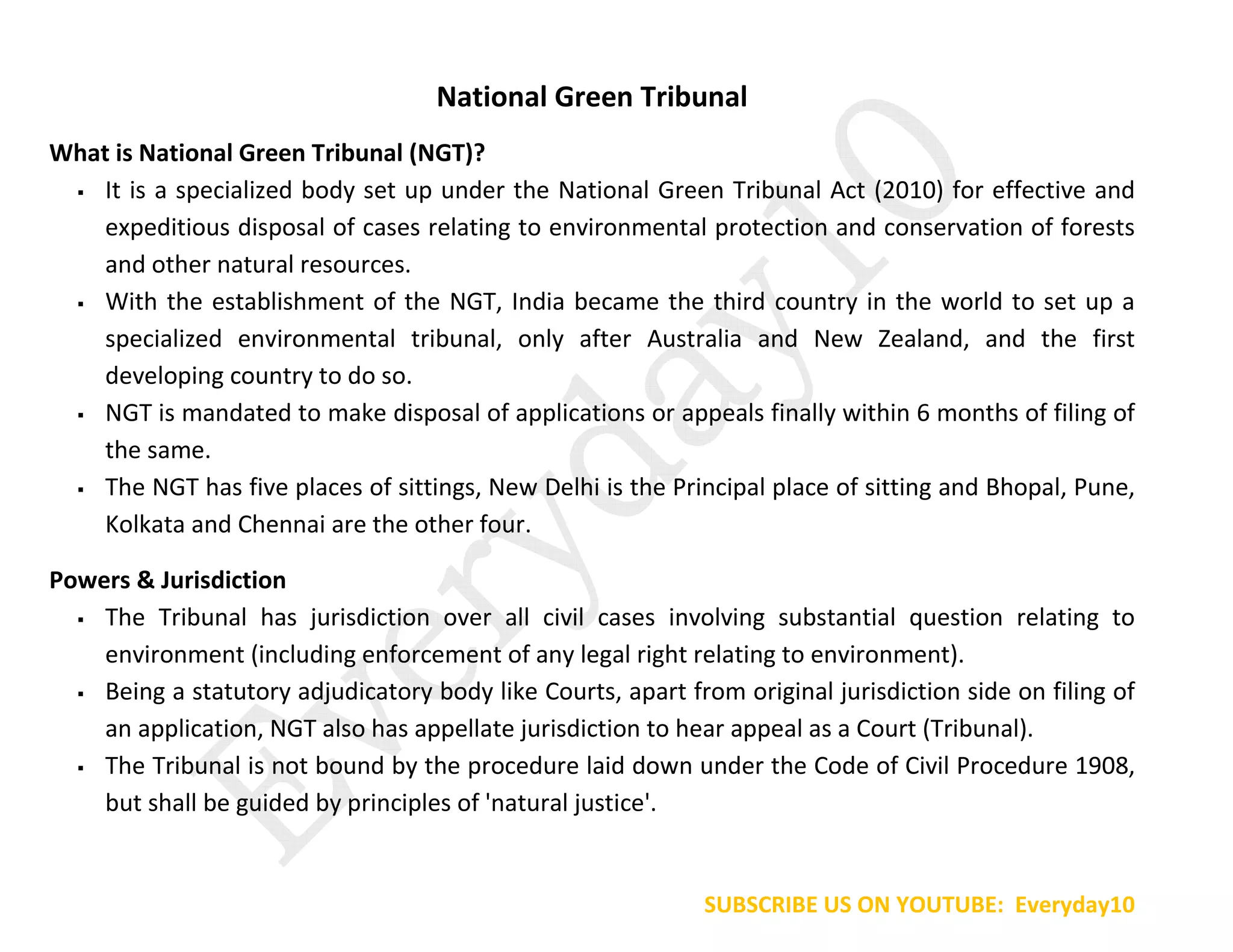 National green tribunal | PPT National green tribunal | PPT