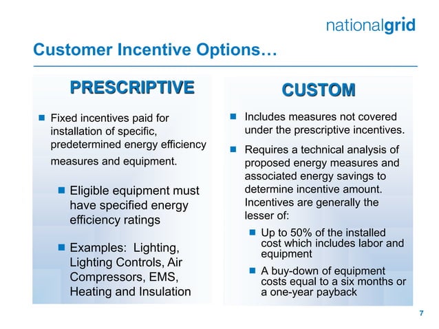 National grid's energy efficiency programs | PPT