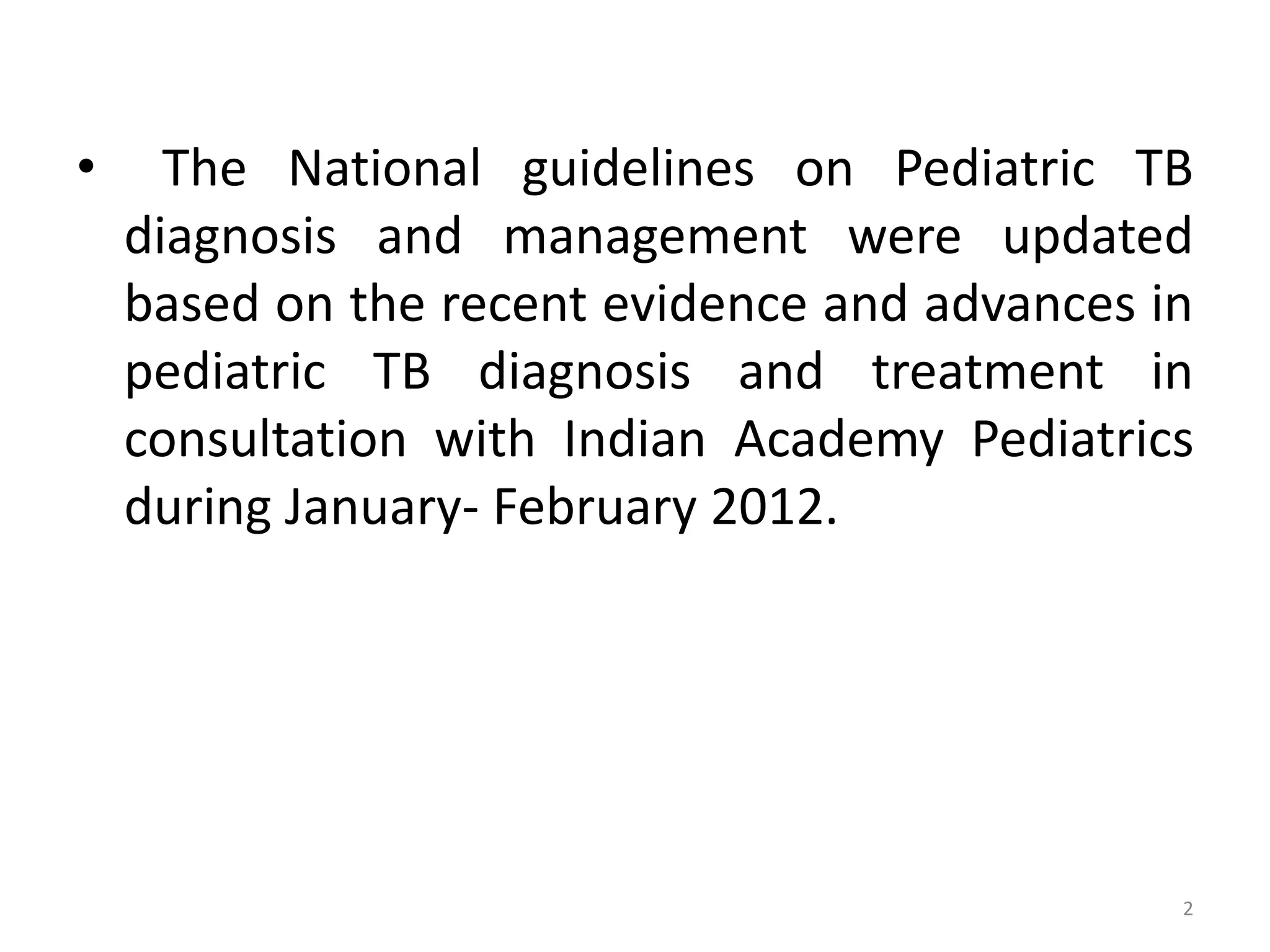 National guideline for pediatric tb | PPTX
