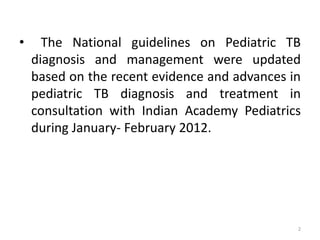 National guideline for pediatric tb | PPTX