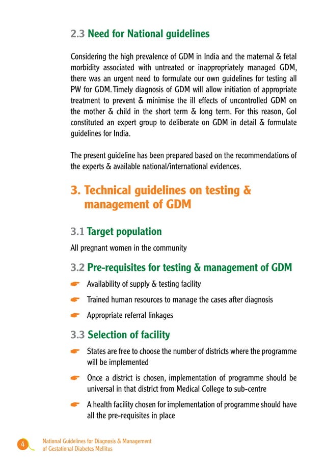 National Guidelines for Diagnosis & Management of Gestational Diabetes ...
