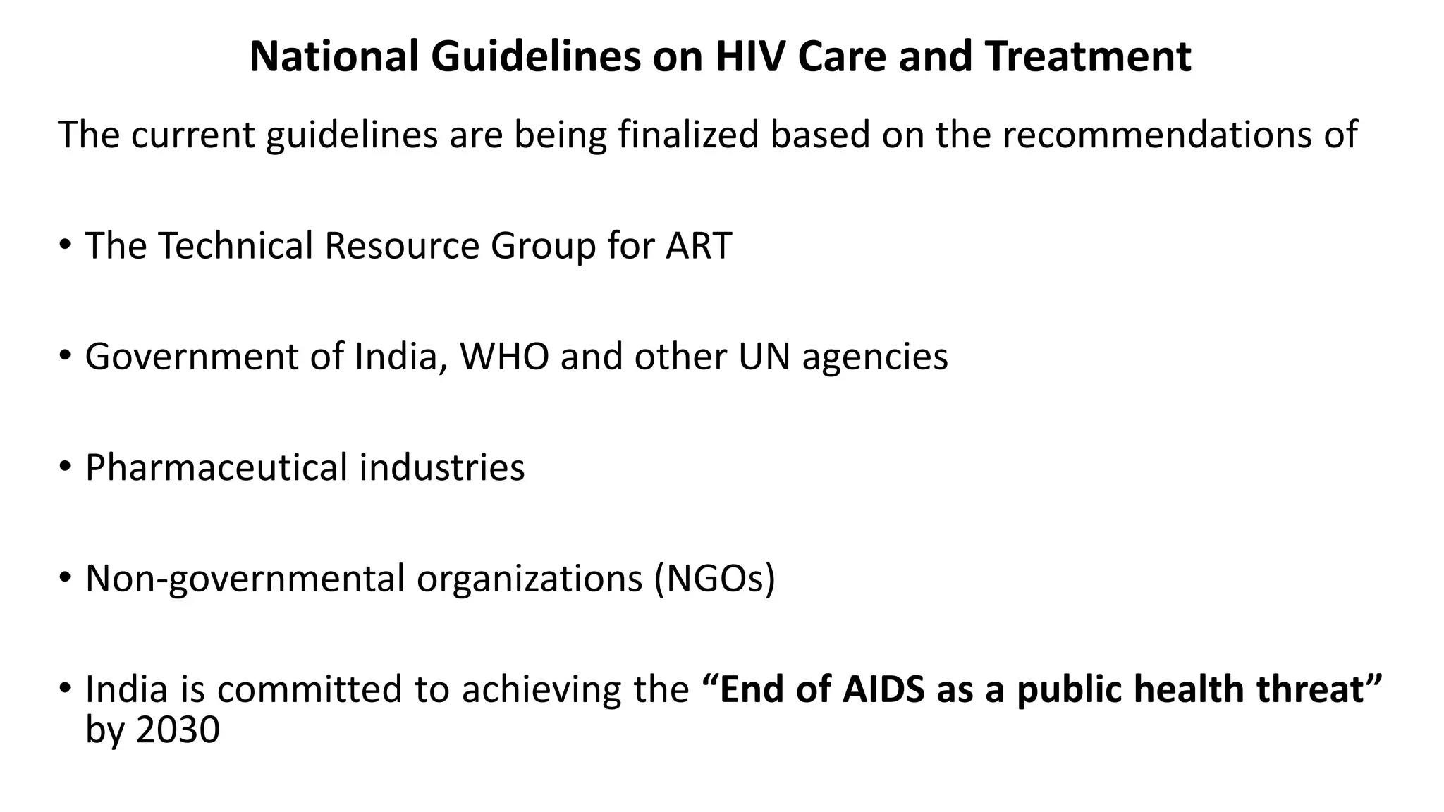 National guidelines for HIV care and treatment 2021 | PPTX