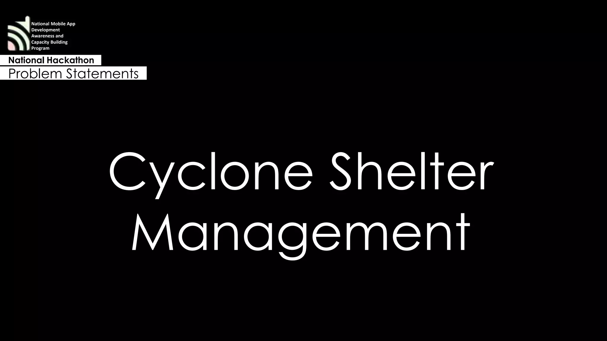 National Hackathon - Problem Statements | PPTX