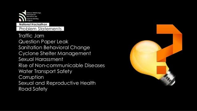 National Hackathon - Problem Statements | PPTX