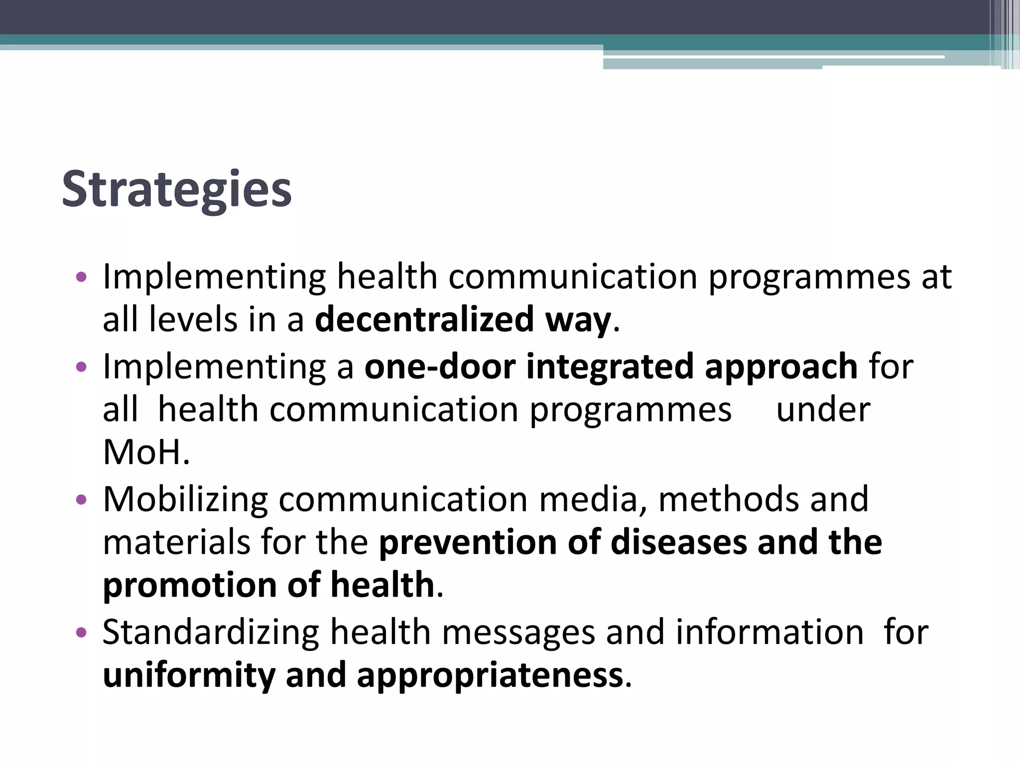 National health education, information and communication center | PPTX