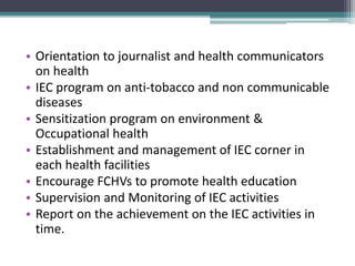 National health education, information and communication center | PPTX