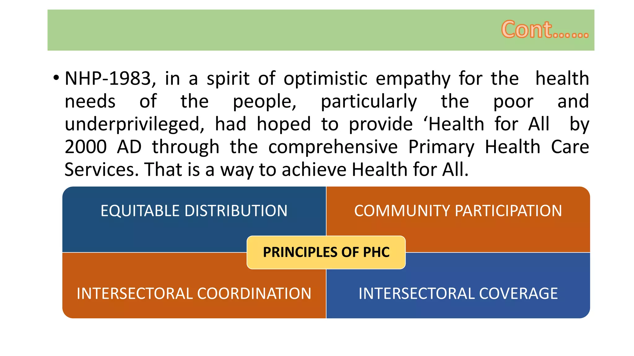 National Health Policy of 1983, 2002 and 2017 | PPTX