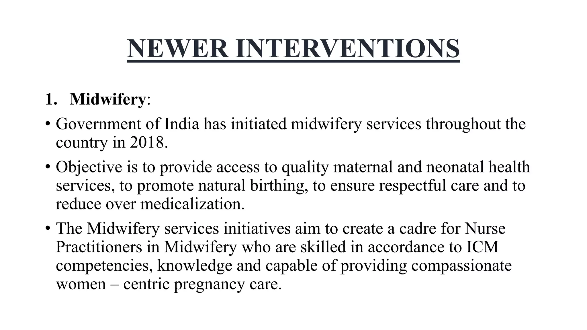 National health intervention programme for mother and child | PPTX