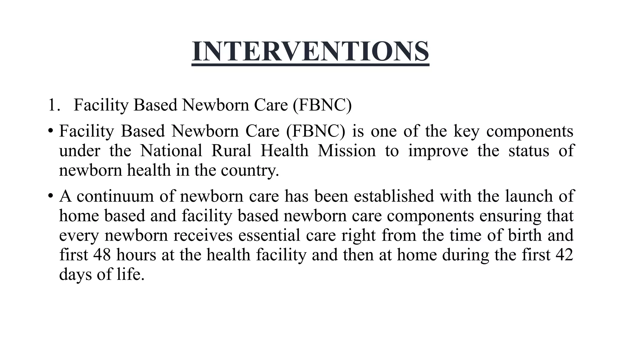 National health intervention programme for mother and child | PPTX
