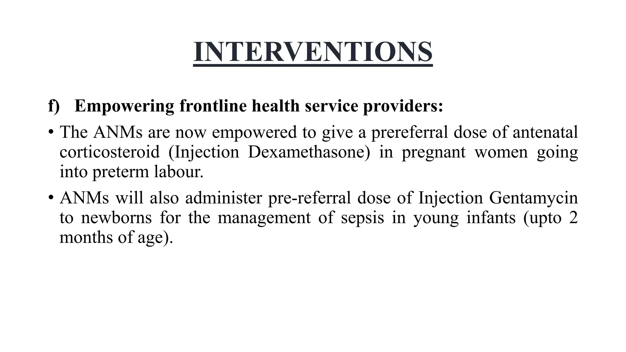 National health intervention programme for mother and child | PPTX