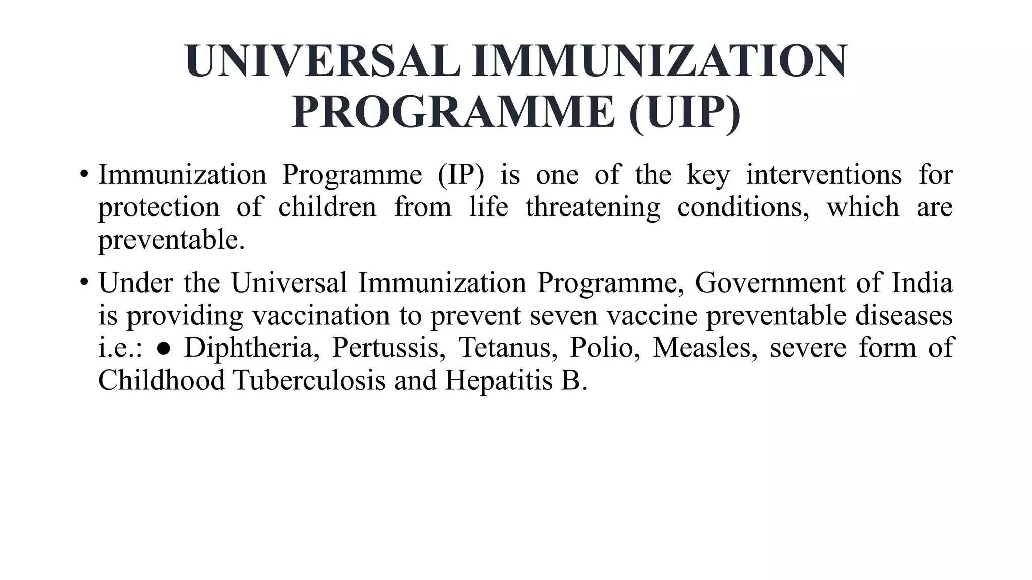 National health intervention programme for mother and child | PPTX