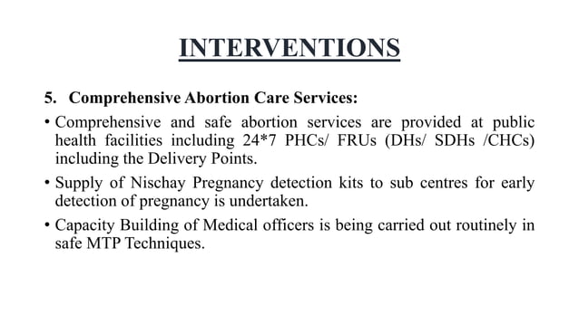 National health intervention programme for mother and child | PPTX