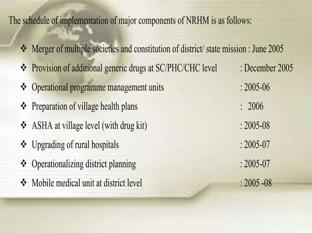 National health mission | PPTX