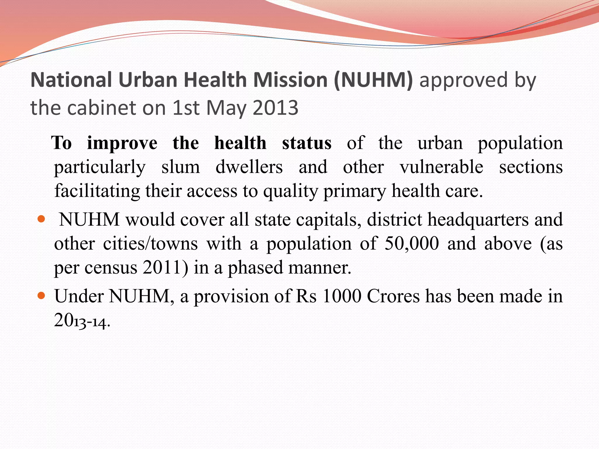 National health mission | PPTX