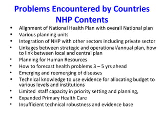 National health planning assessment framework | PPT