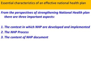 National health planning assessment framework | PPT