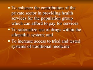 National health policy | PPT | Healthcare Industry | Industries