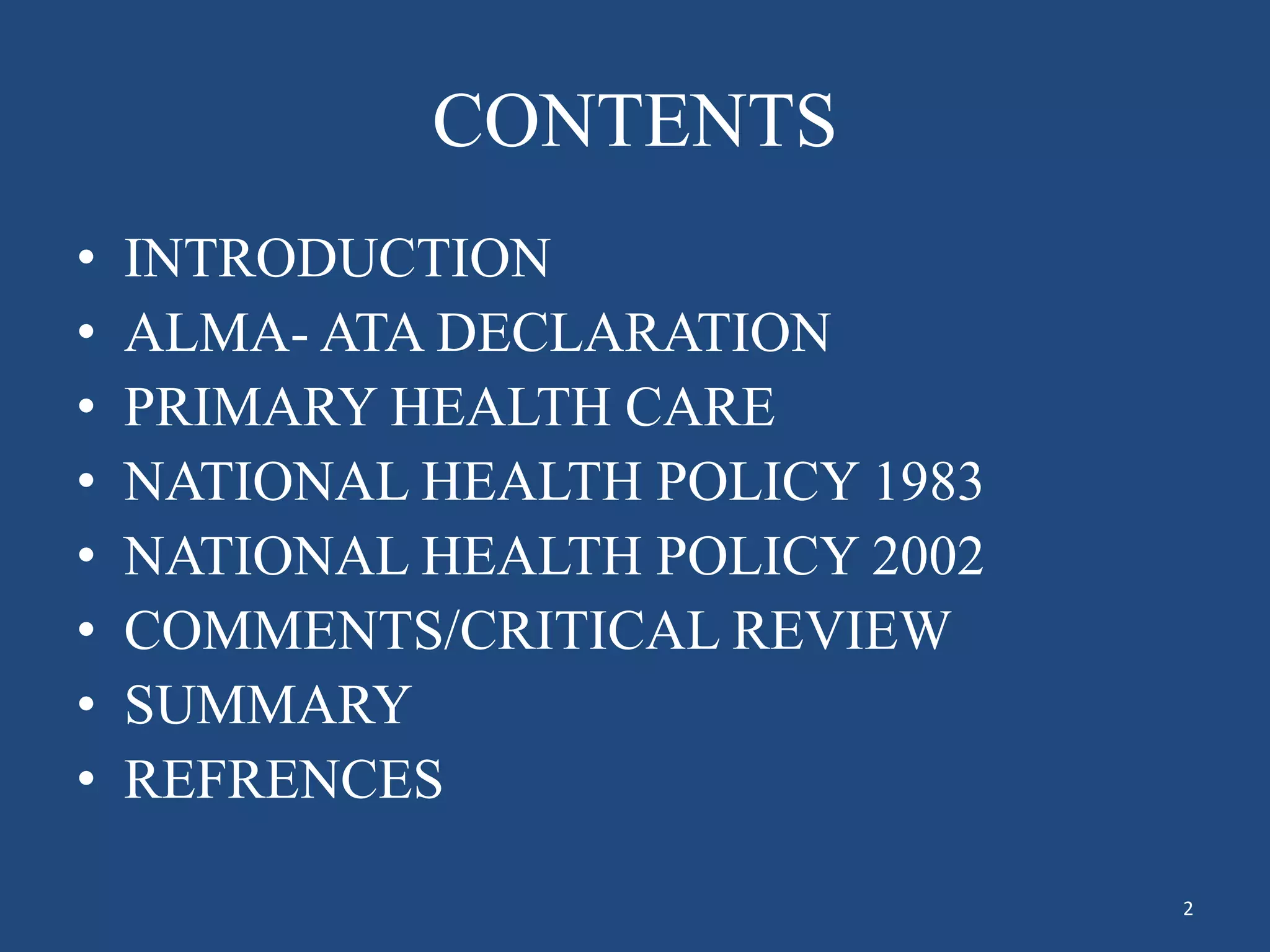 National health policy | PPT