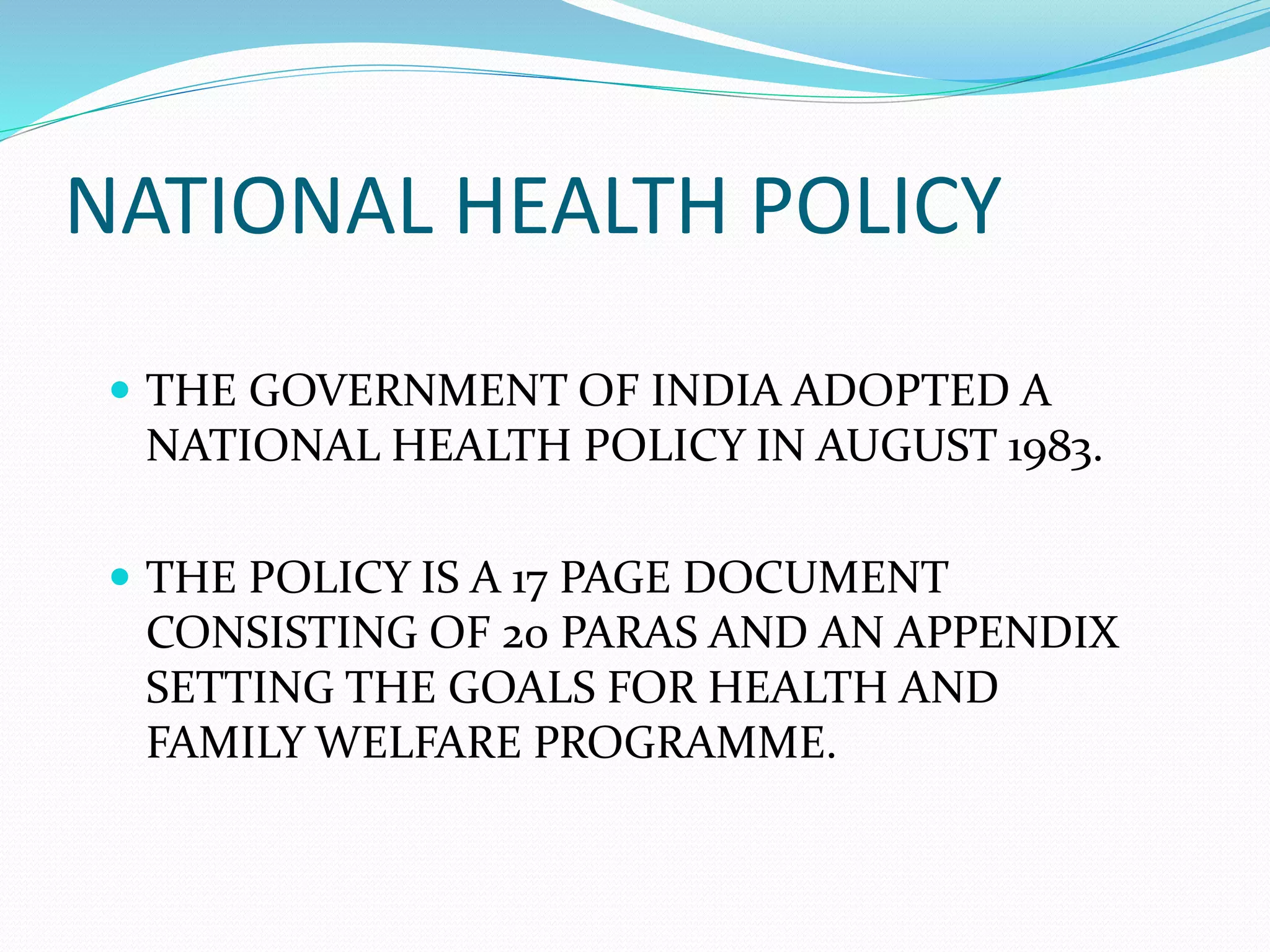 National health policy | PPTX