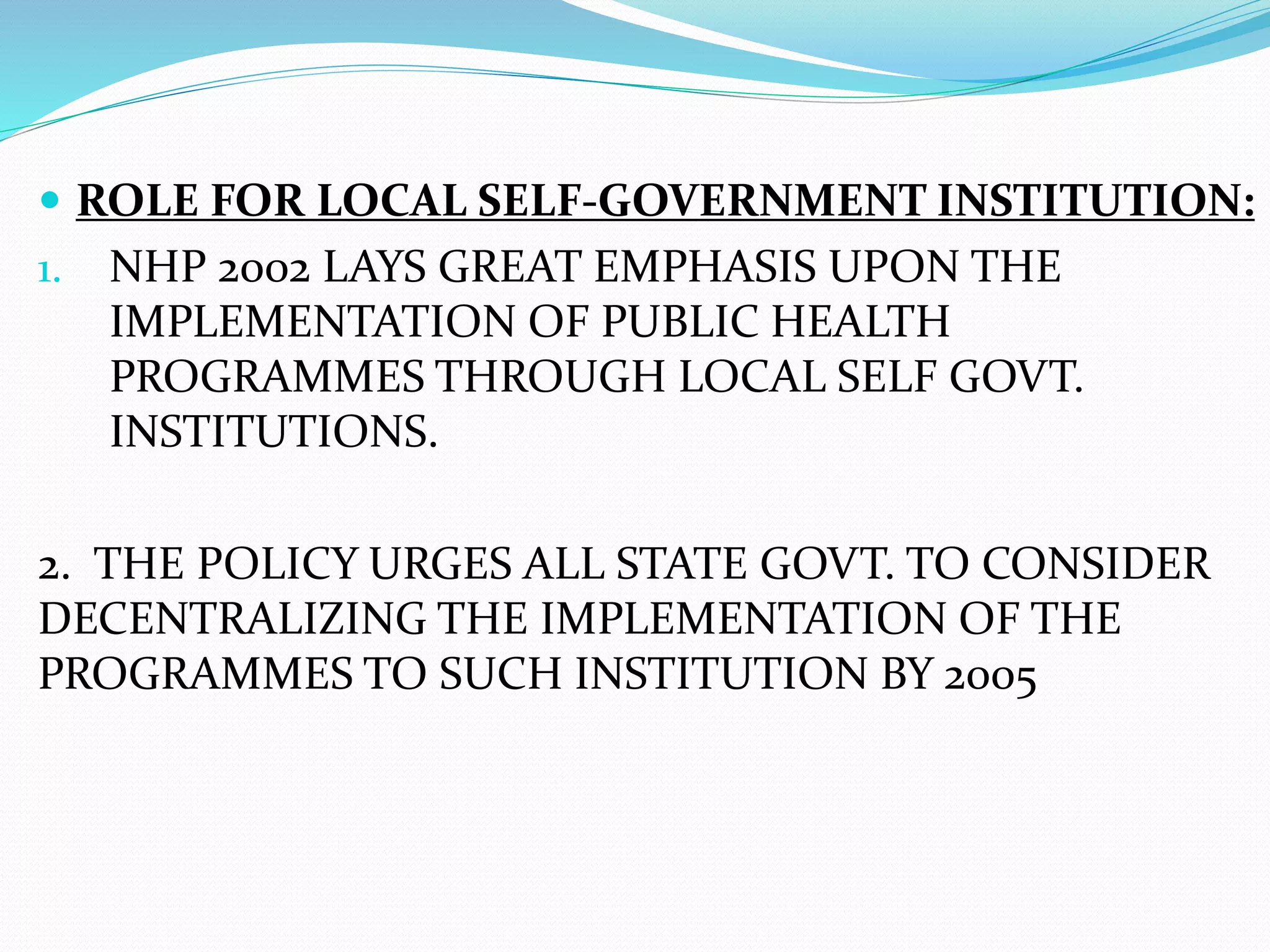 National health policy | PPTX