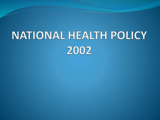 National health policy | PPTX
