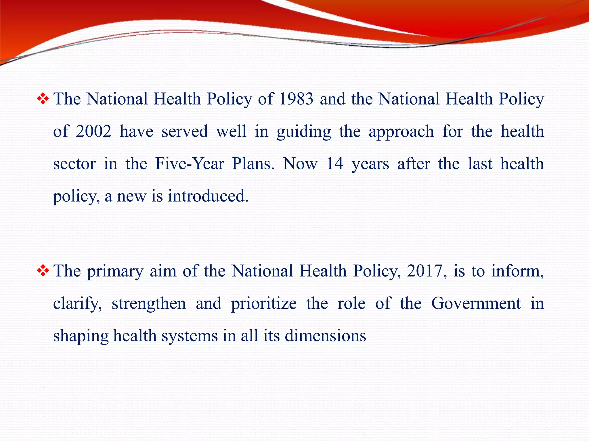 National health policy 2017 | PPTX
