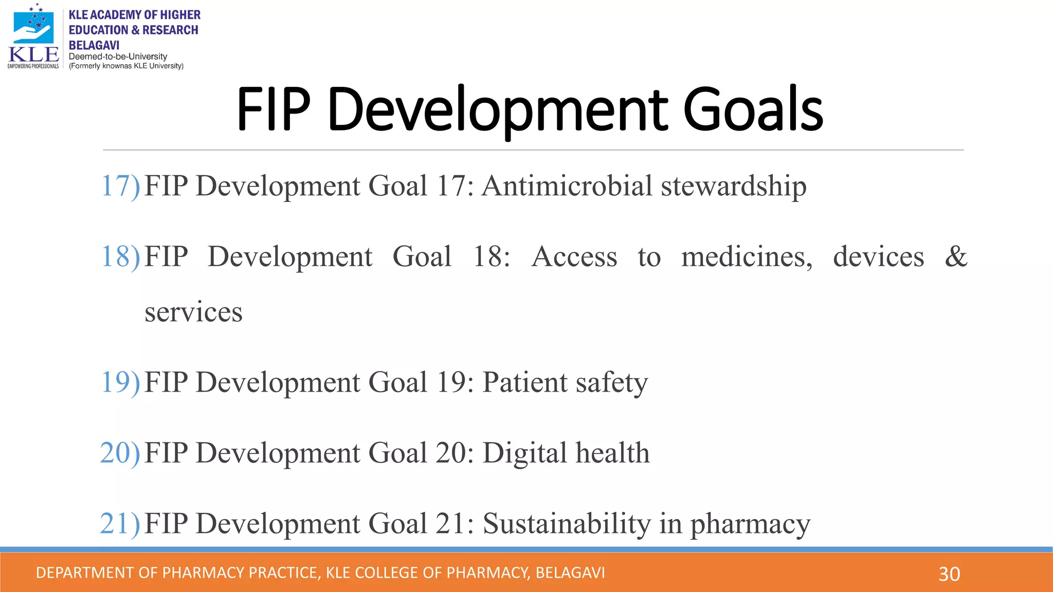 National health policy, MDGs, SDPs, and FIP Development Goals | PDF