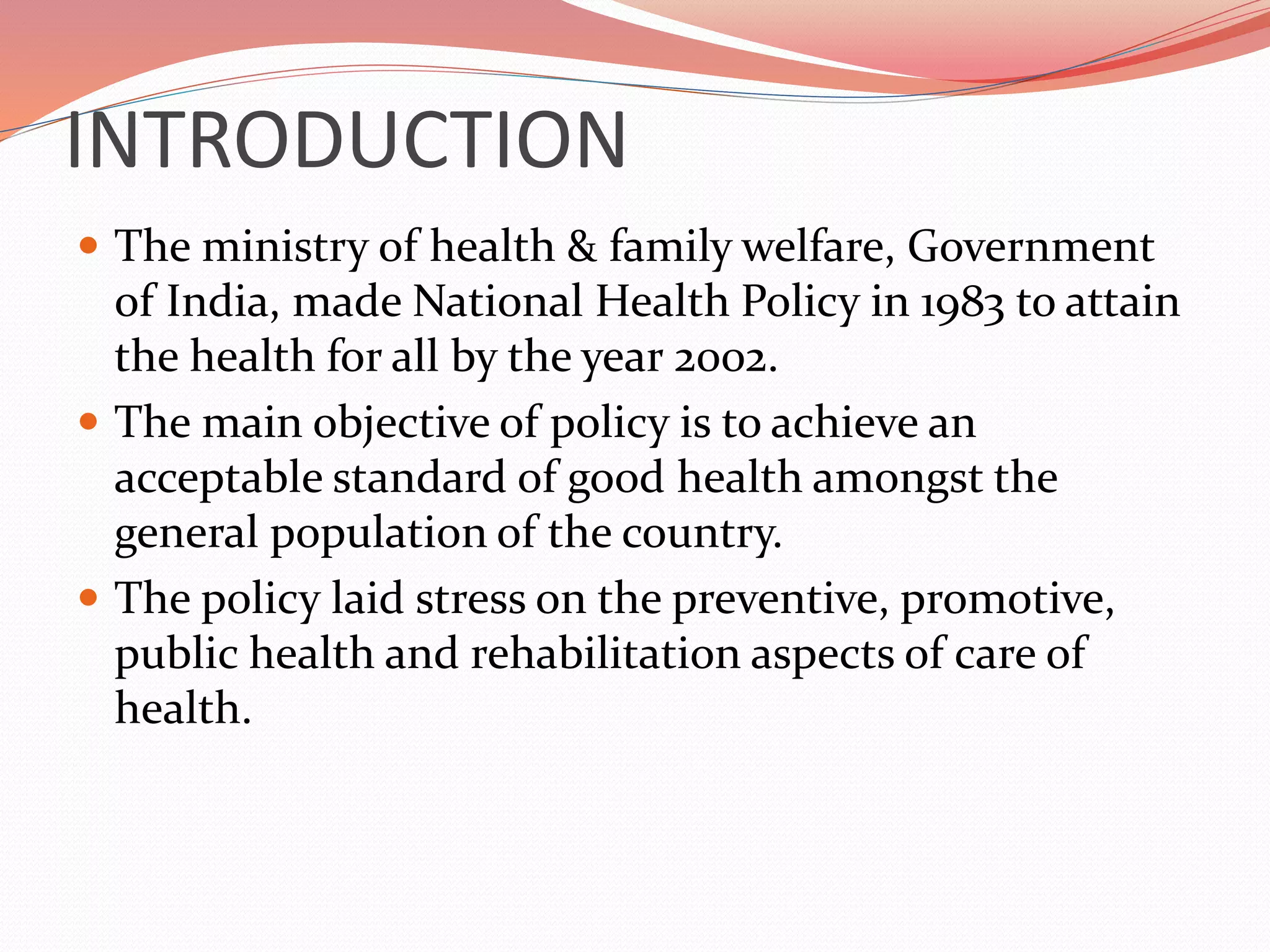 National health policy | PPTX