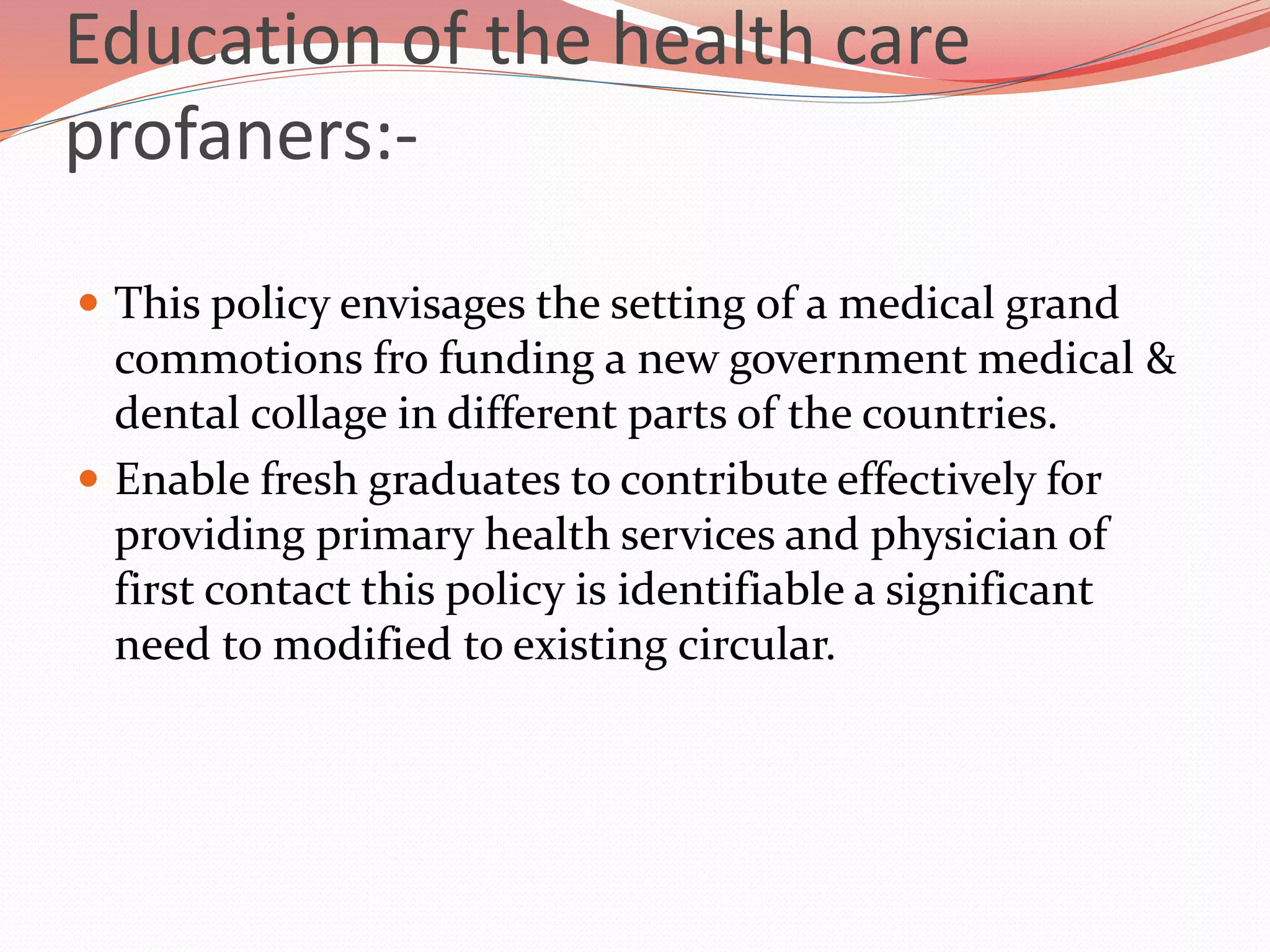 National health policy | PPTX