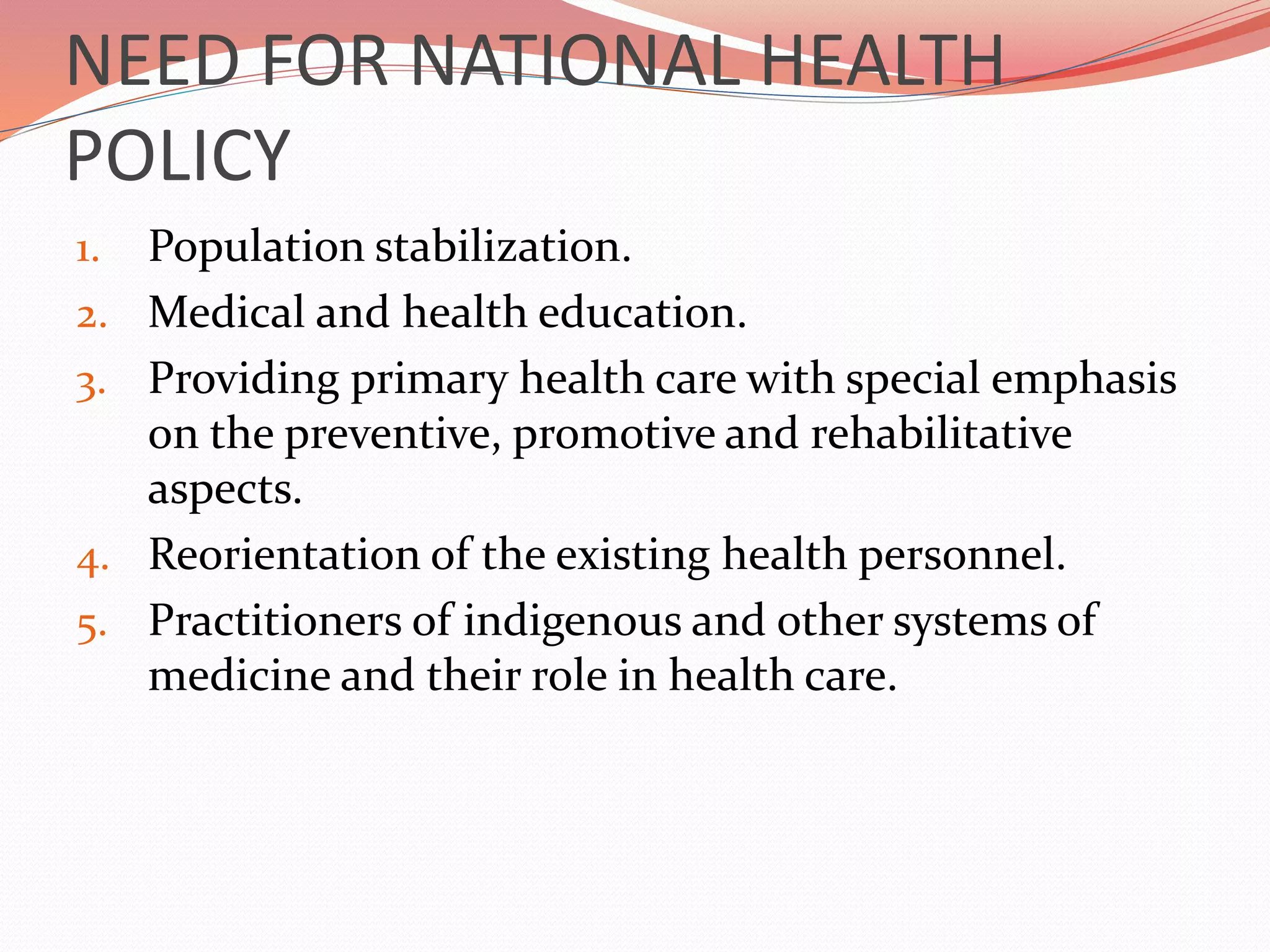 National health policy | PPTX