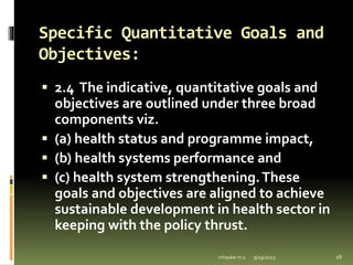 National health policy.pptx | Infectious Diseases | Diseases and Conditions