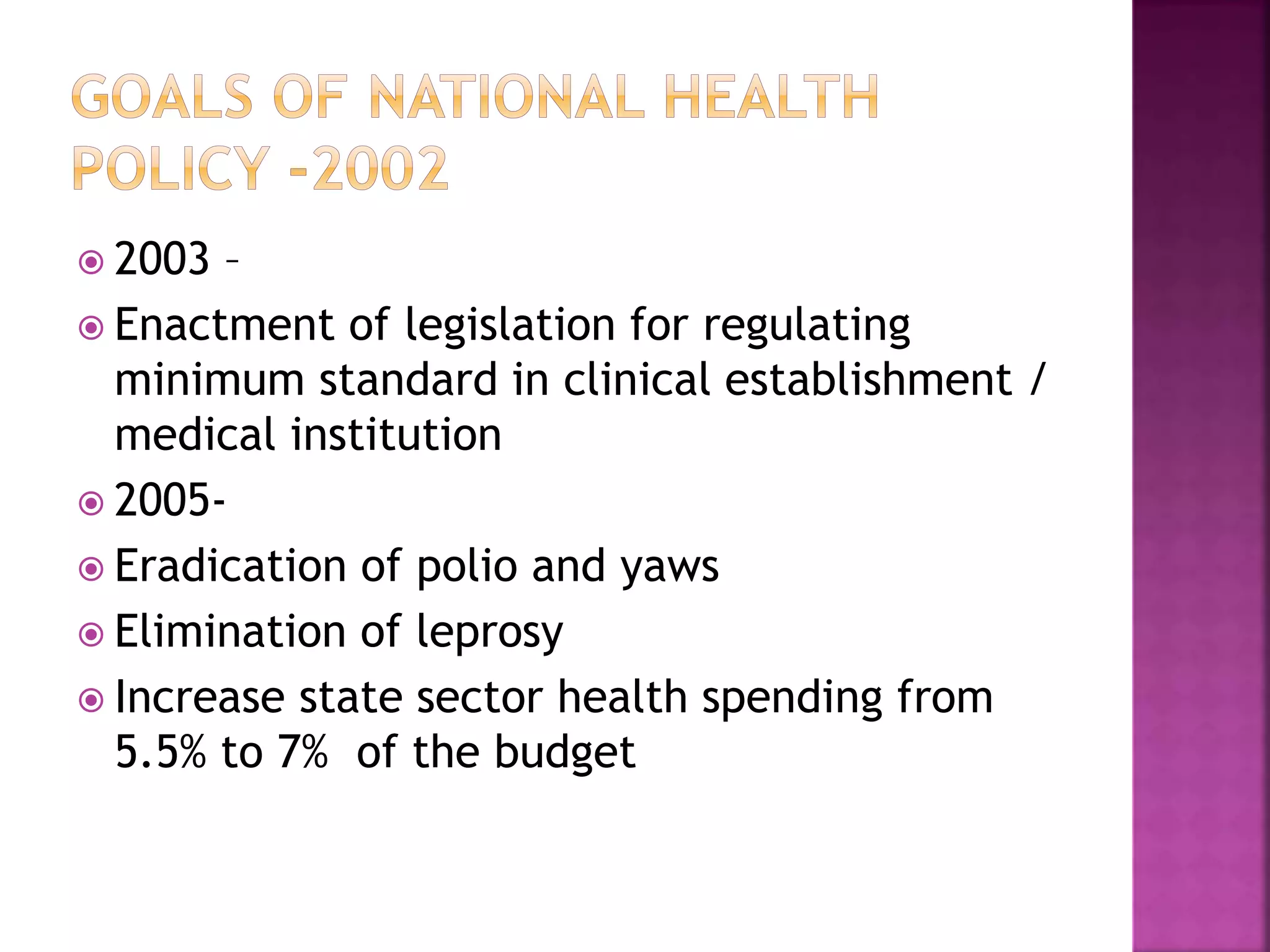 National health policy (1983-2002) | PPTX
