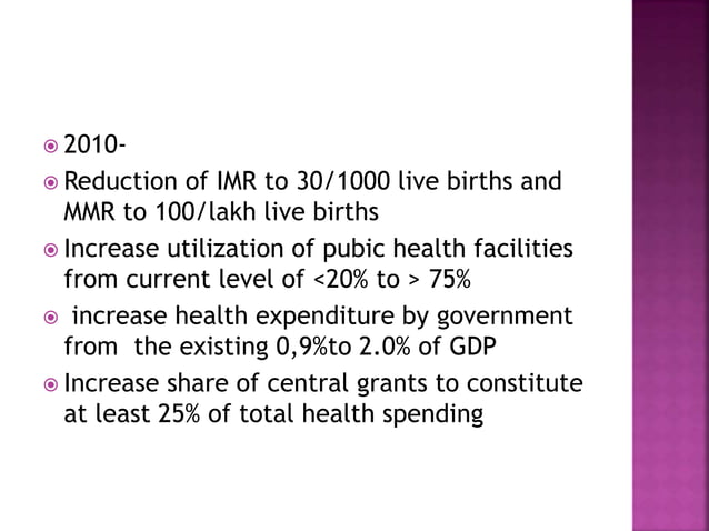 National health policy (1983-2002) | PPTX | Health Insurance | Insurance