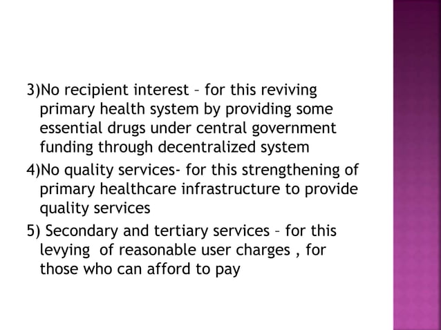 National health policy (1983-2002) | PPTX | Health Insurance | Insurance