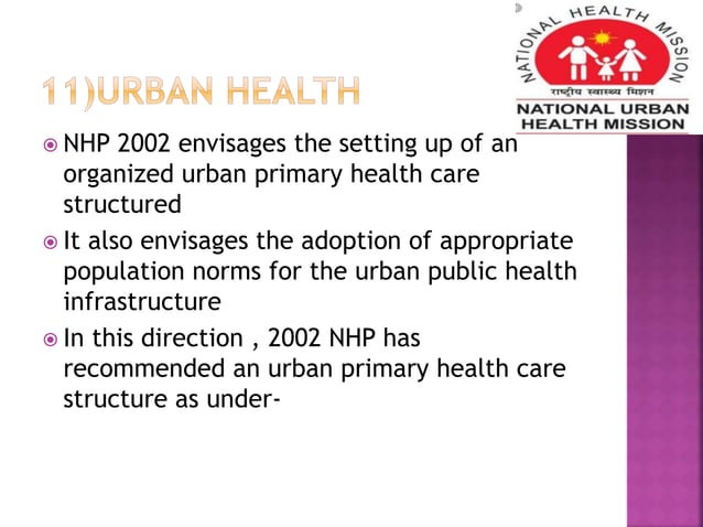 National health policy (1983-2002) | PPTX | Health Insurance | Insurance