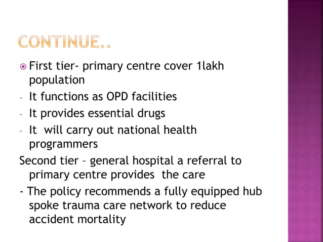 National health policy (1983-2002) | PPTX | Health Insurance | Insurance