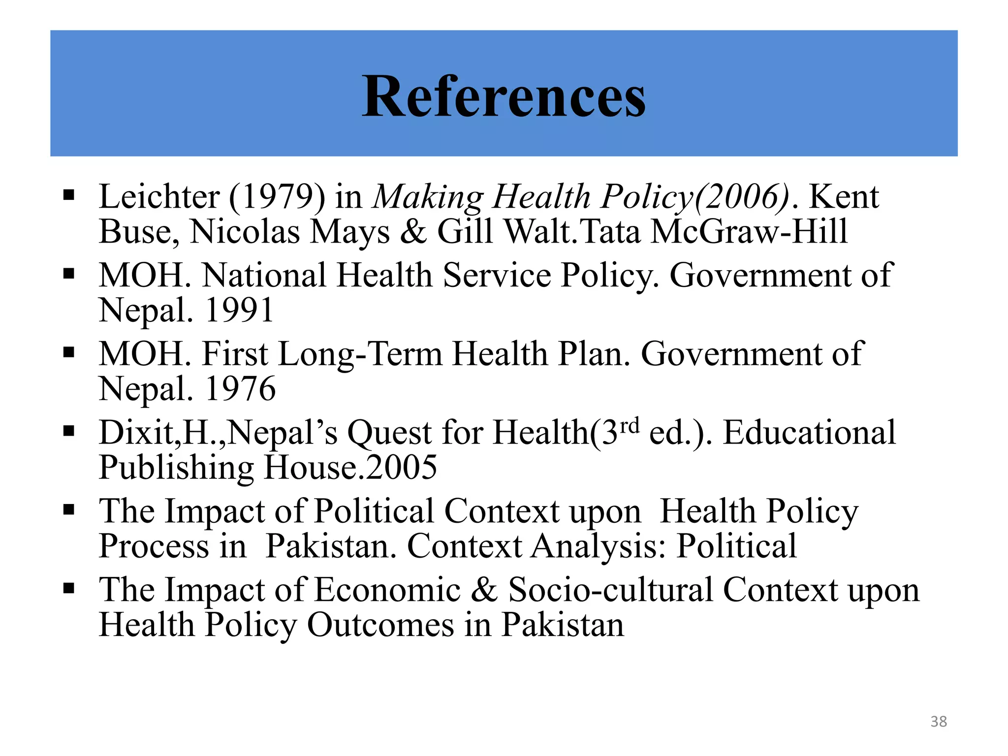 National health policy 1991 | PPTX
