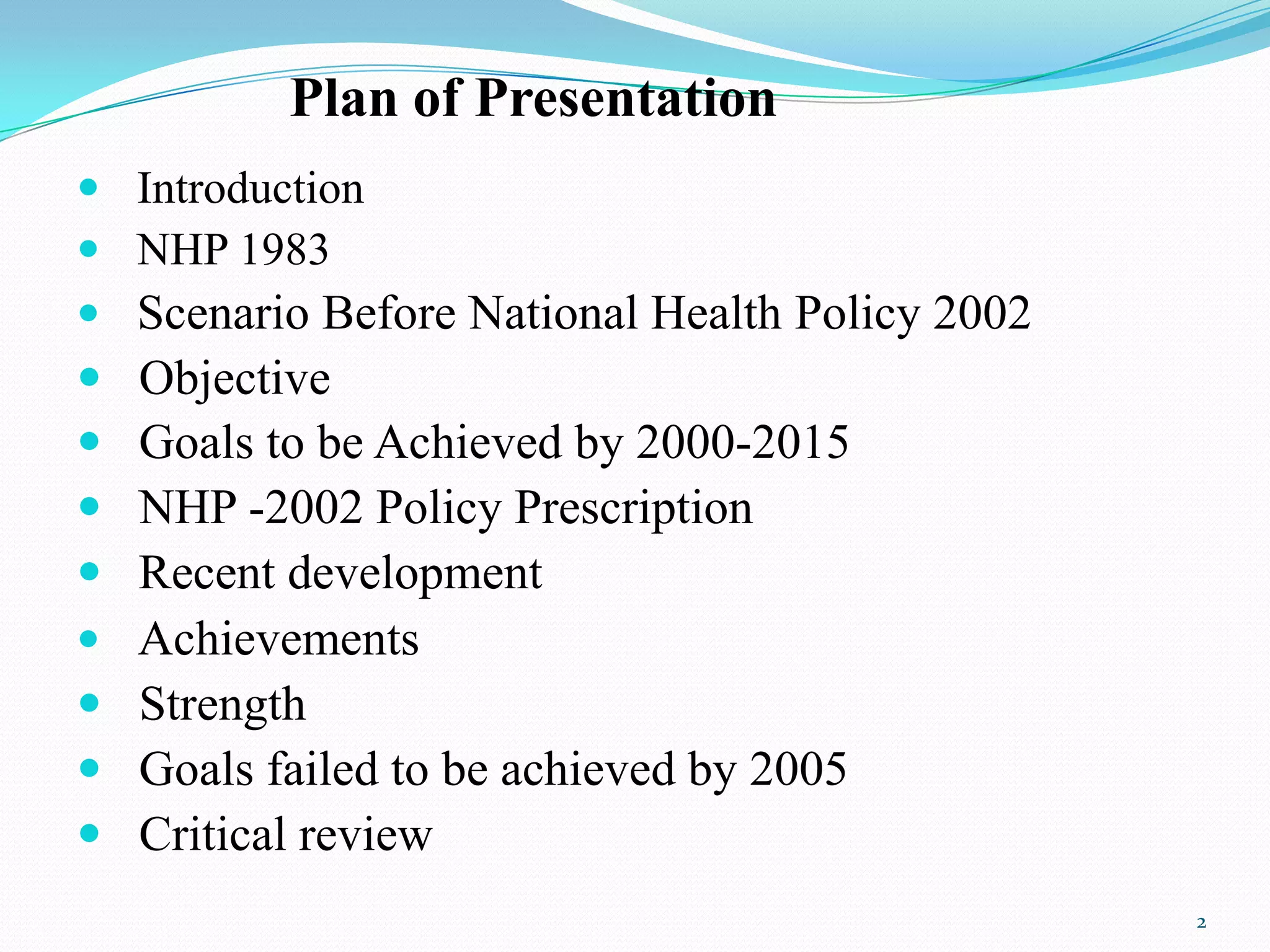 National health policy 2002 | PPTX