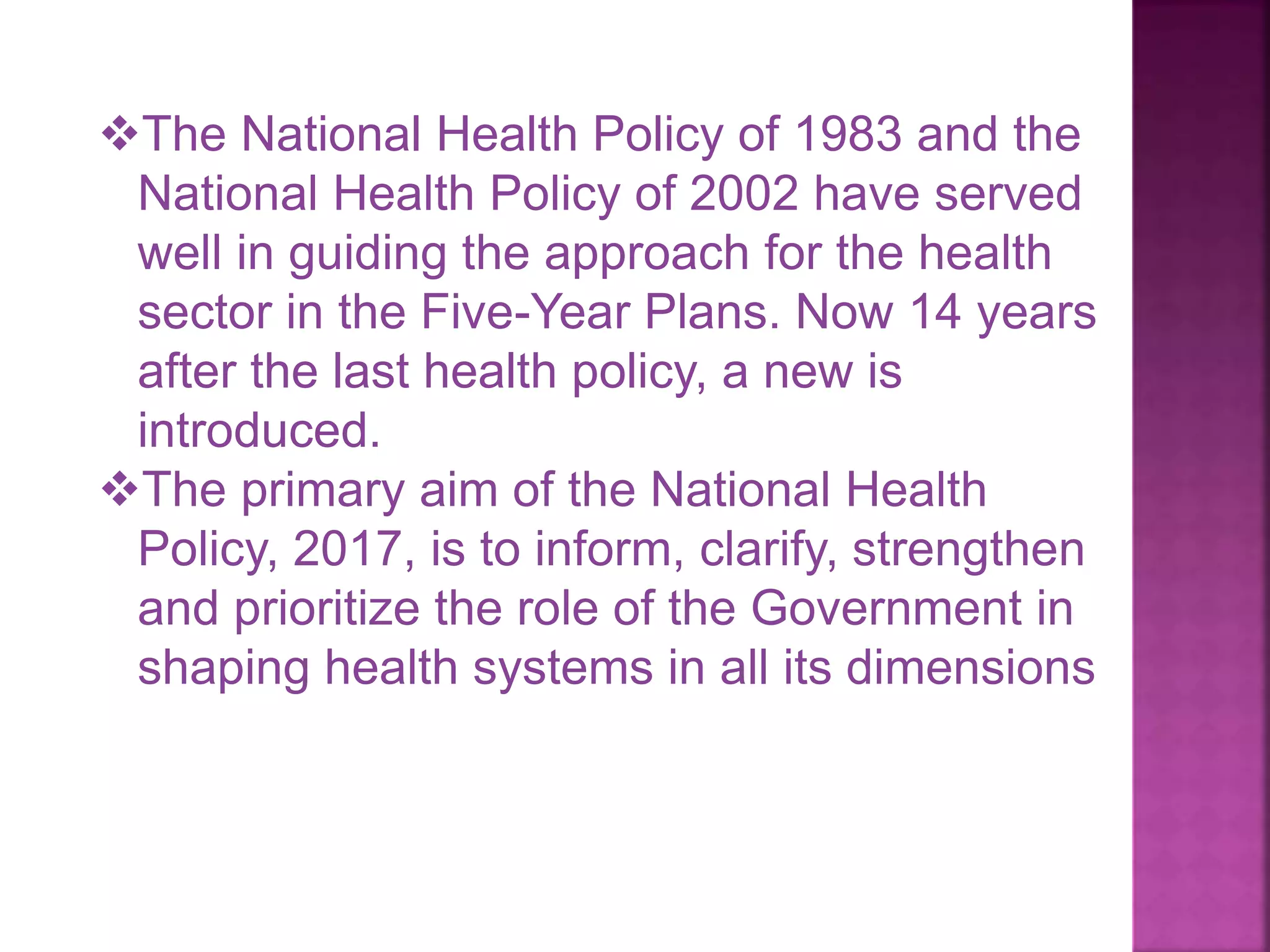 National health policy 2017 | PPTX