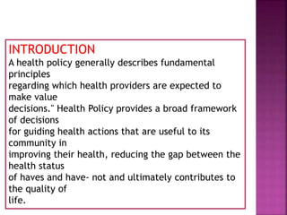 National health policy 2017 | PPTX