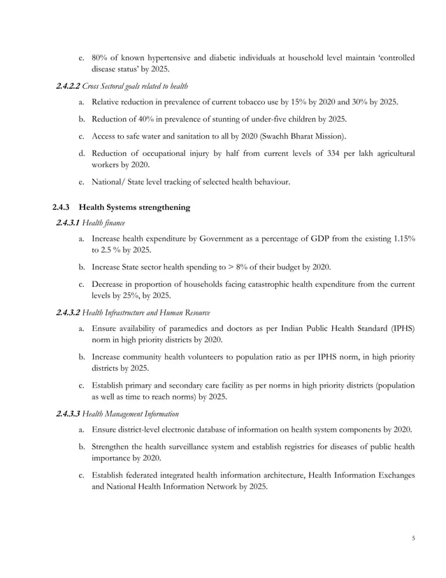 National health policy_2017 | PDF