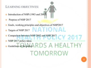 National health policy 2017 new | PPTX