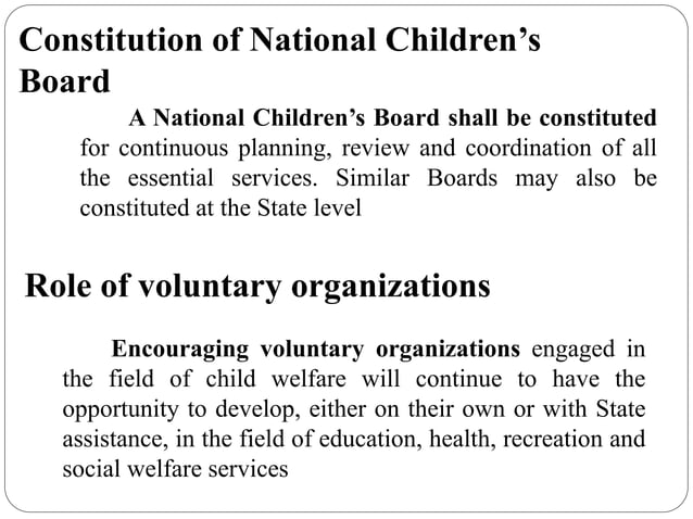 National health policy for children | PPTX | Adoption and Fostering ...