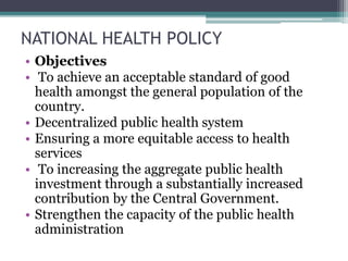 National health policy, population policy, ayush | PPTX