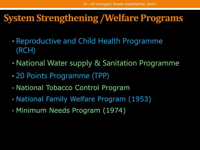 National health programme intro | PPT