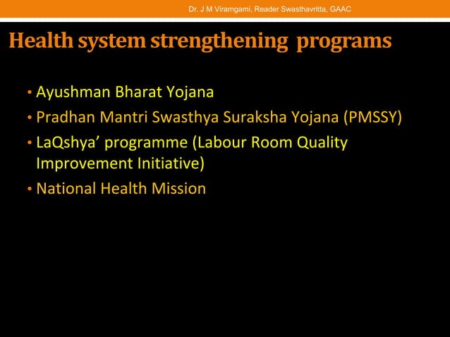 National health programme intro | PPT