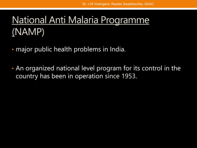 National health programme intro | PPT